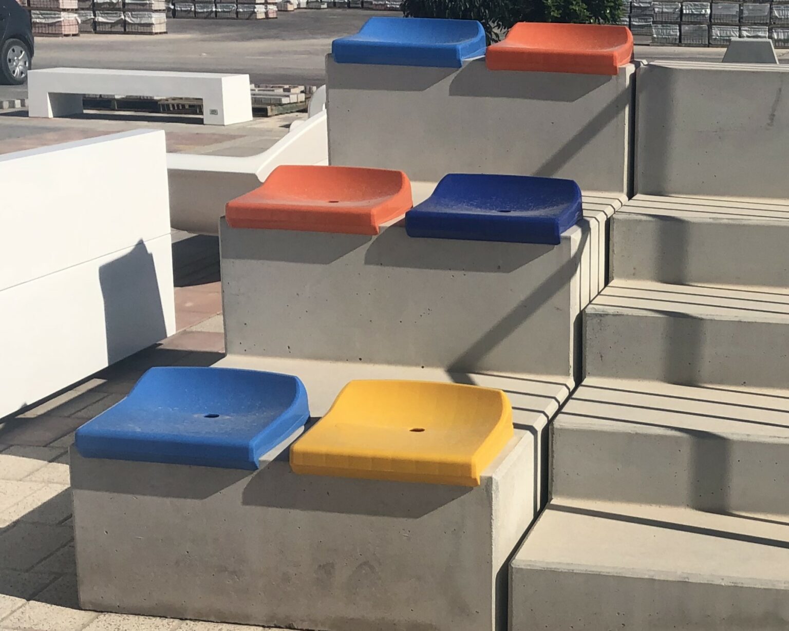 Asiento y escalera 3 gradas